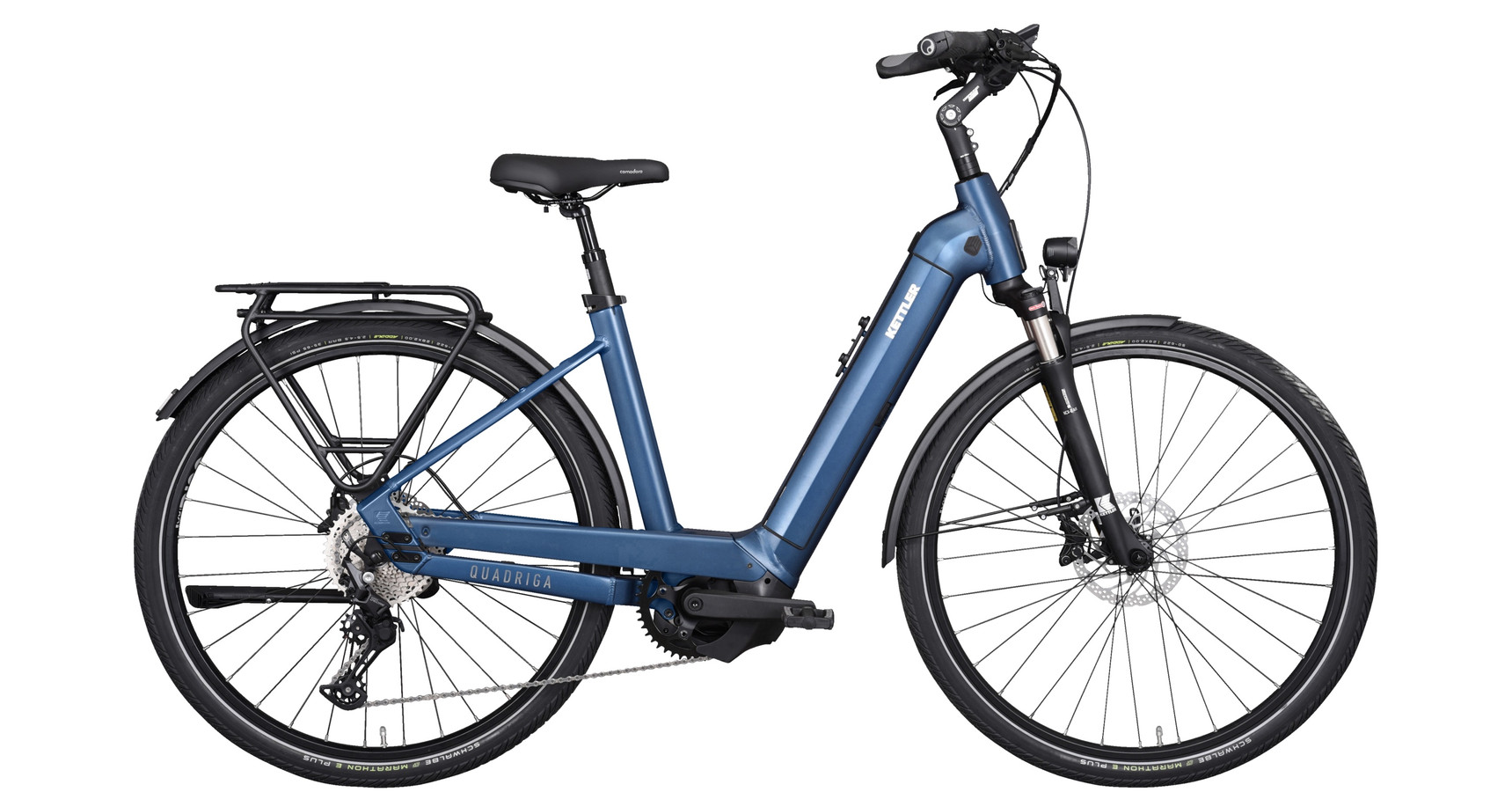 Kettler Quadriga Comp CX 11 750 trekking ebike komfort vázzal, kék