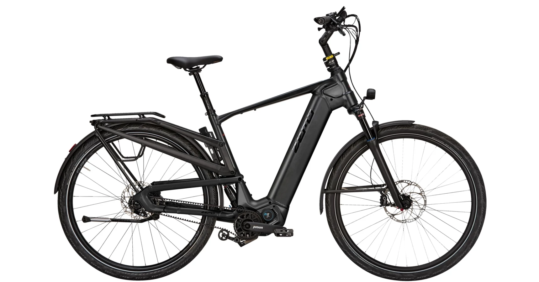 Zemo ZE FS P12 elektromos kerékpár férfi vázzal fekete színben